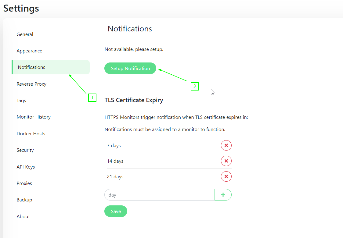 Setting up Uptime Kuma - Self Hosted Monitoring tool